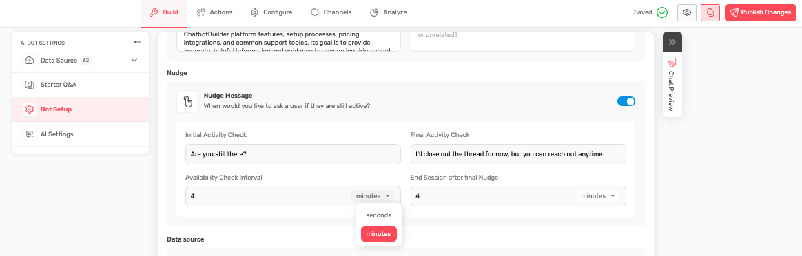 How To Setup Nudge Messages